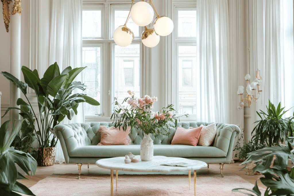 21 Pink and Green Living Room Ideas - Home Decor Goals